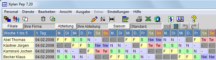 Schichtplanung und Maschinenbelegungsplanung für Industriebetriebe